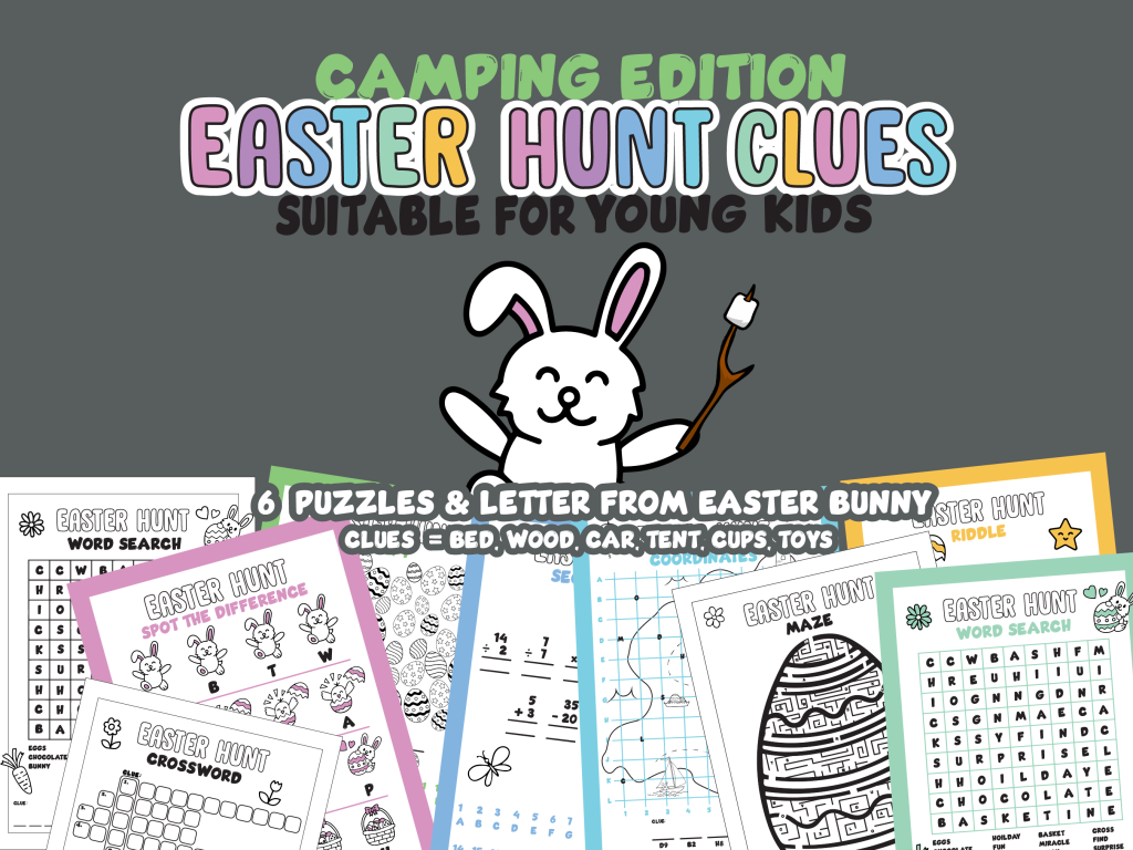 Little Kids Easter Camping Scavenger / Treasure Hunt Clues ...
